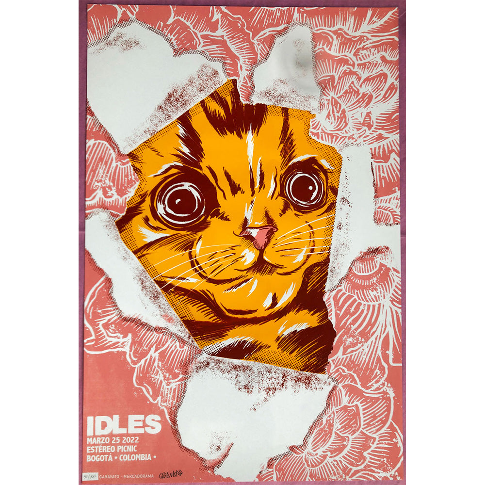 Idles screenprint (Colombia 2022) by artist Garavato - French Paper Art ...