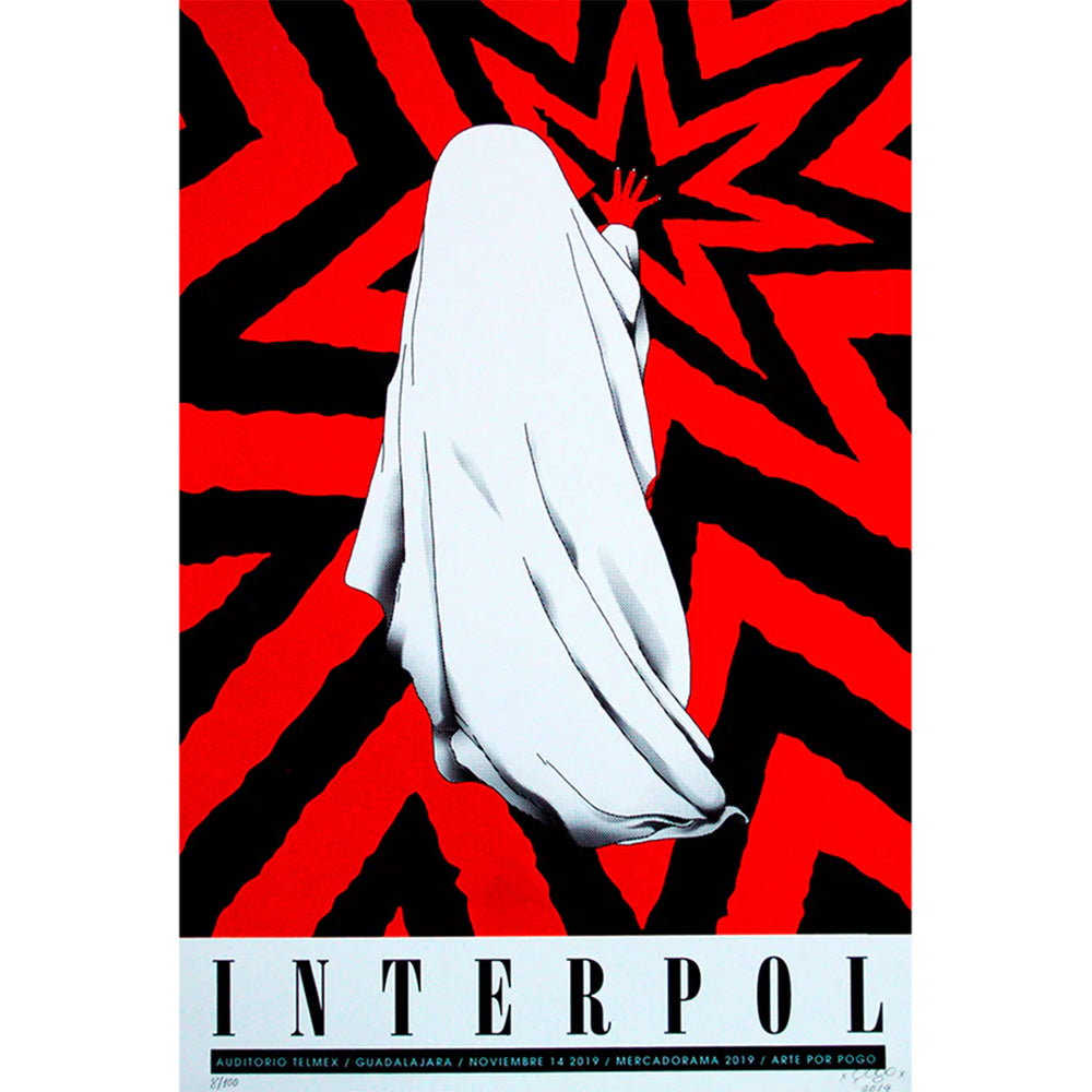 Interpol (Guadalajara 2019) poster by Hey Pogo - French Paper Art Club