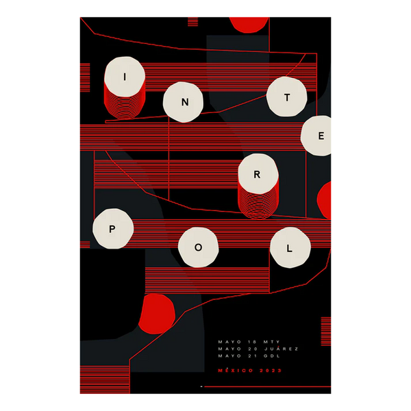 Interpol (Mexico 2023) screenprint by Hola Lou - French Paper Art Club