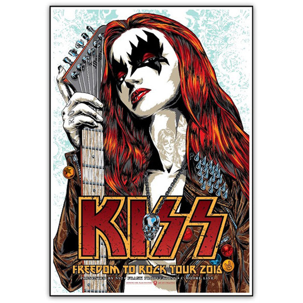 KISS (Freedom to Rock Tour 2016) gig poster - French Paper Art Club