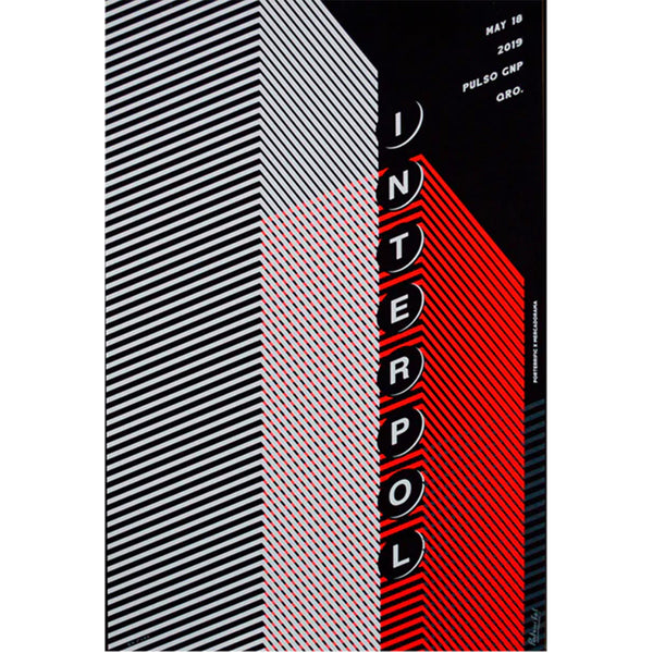 Interpol screenprint (Queretaro 2019) design by Alan Porterrific ...