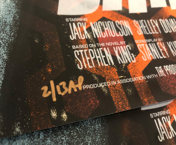 The Shining, design & screenprint by Zeb Love - French Paper Art Club