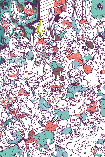 The Sims 4 official screenprint by Guillaume Singelin - French Paper ...