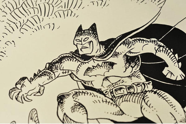 Screenprint Batman by Stan Sakaï - French Paper Art Club