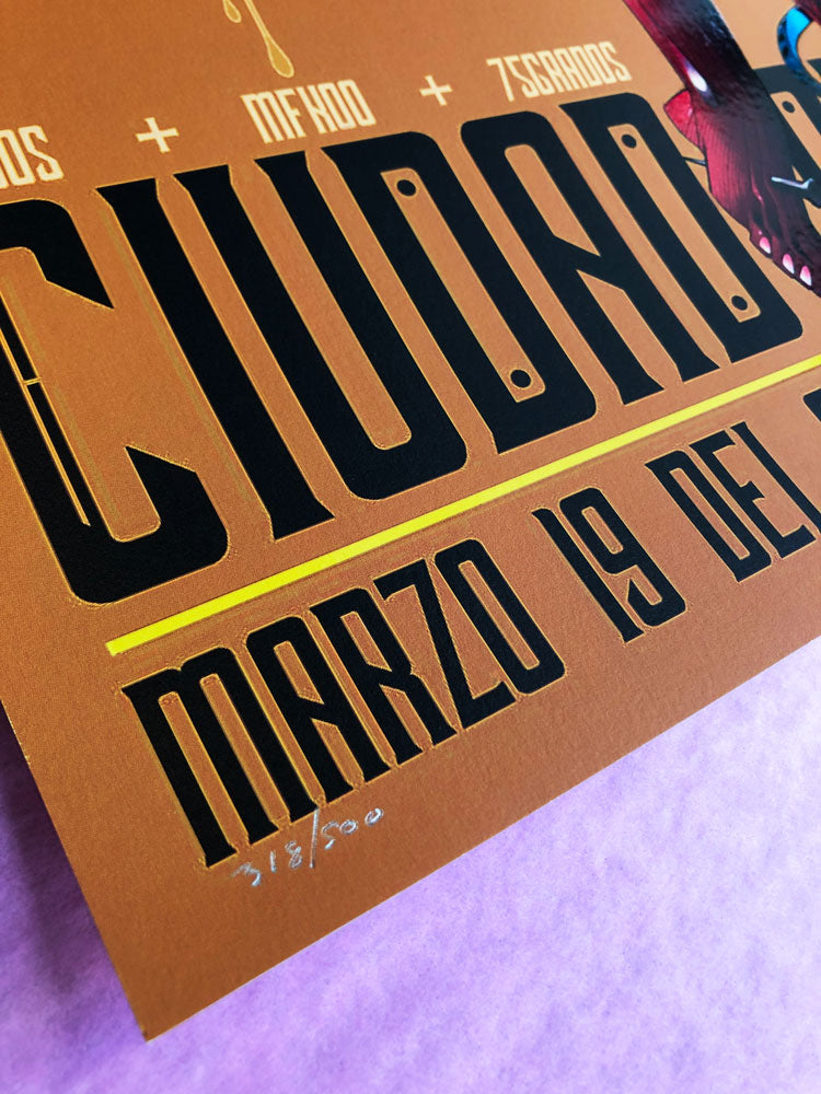 Tool (Mexico 2014) gold variant poster by Alex Arizmendi - French Paper ...