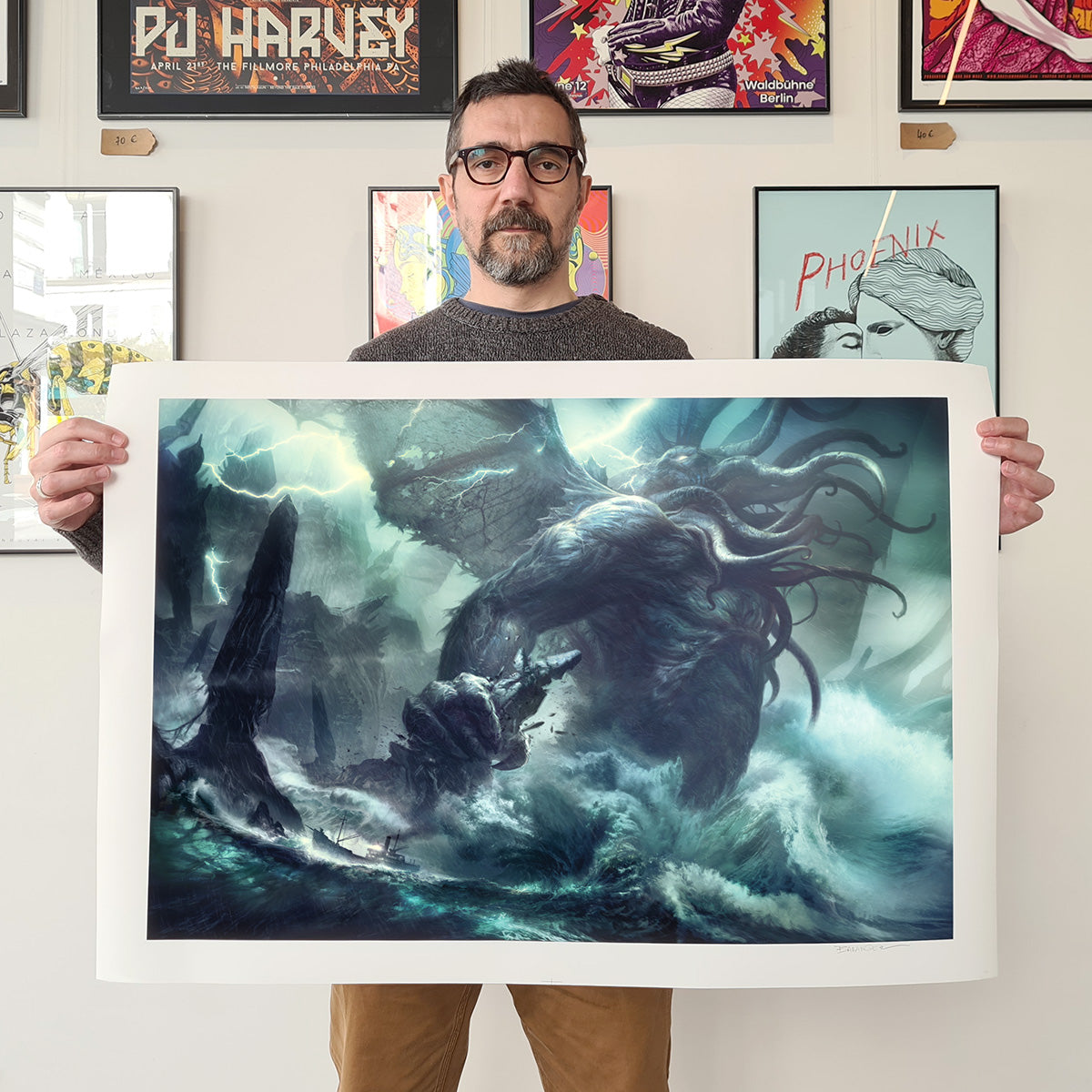 Cthulhu chasing the Alert (Cyclopean Series) by Francois Baranger ...