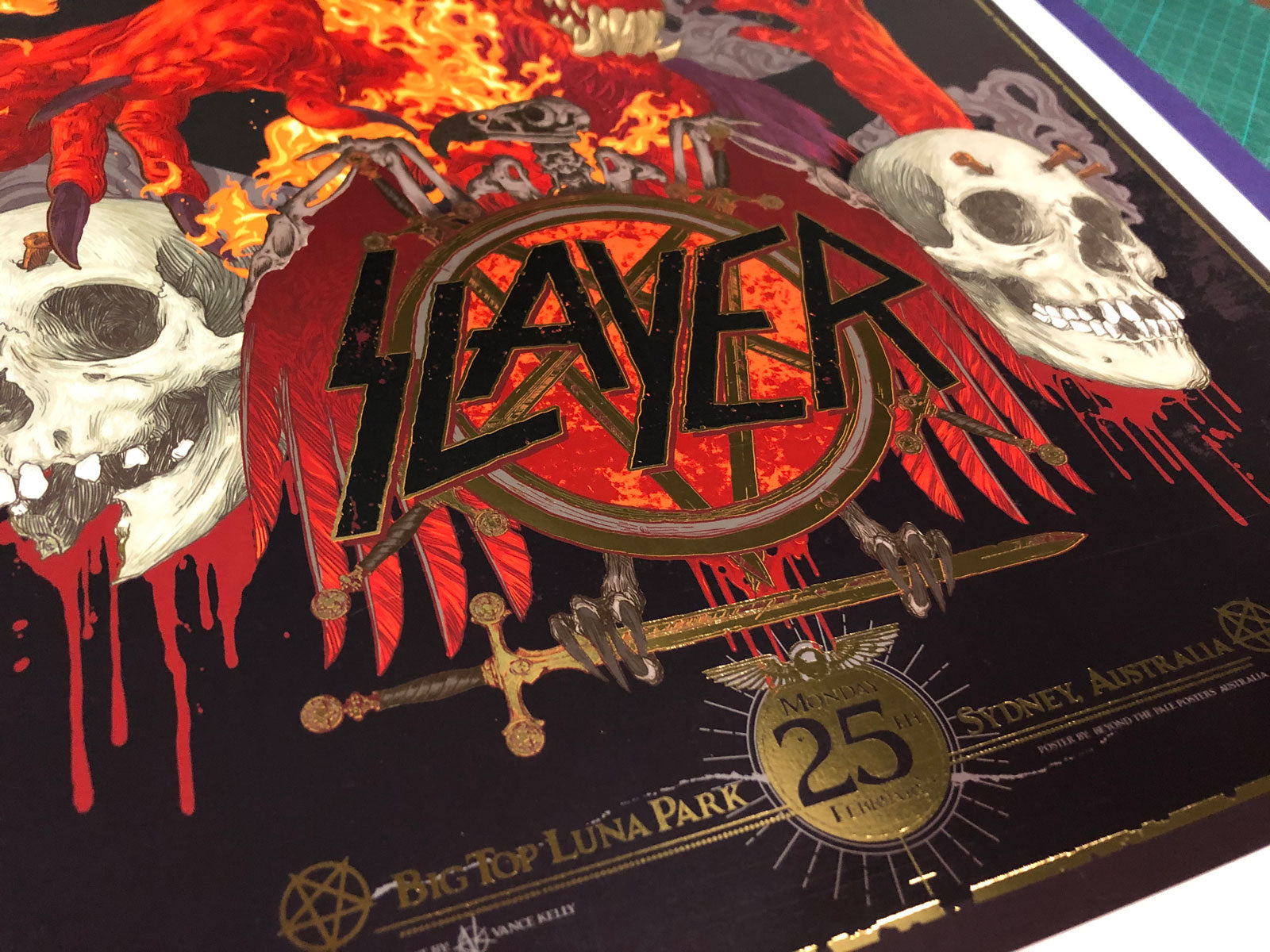 Slayer, official gigposter Tour 2013 (Sydney) art by Vance Kelly ...